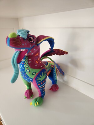Disney Store Plush Coco Dante Alebrije Rainbow Spirit Dog 15" Colorful ...