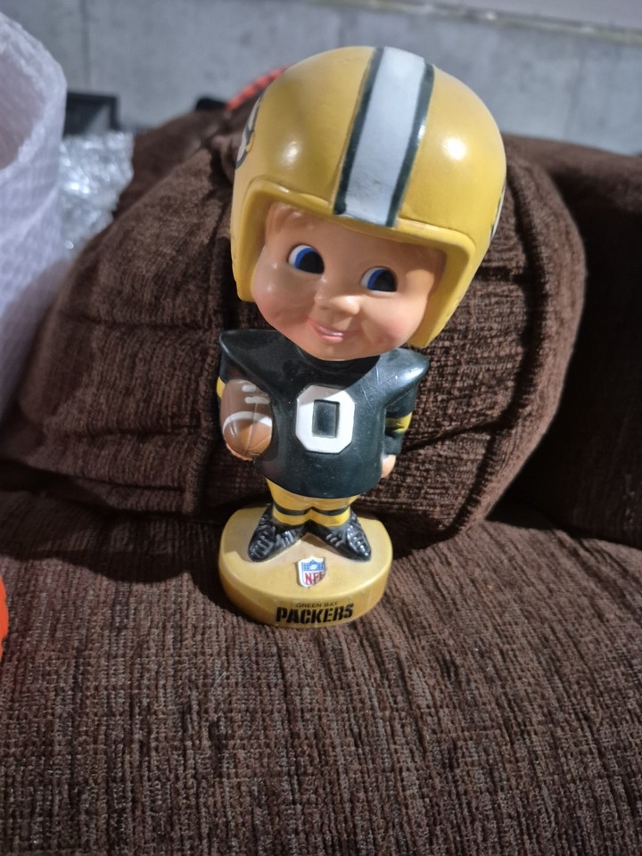 Vintage 1975G reen Bay Packers Bobble Head Nodder Gold Base Korea | eBay