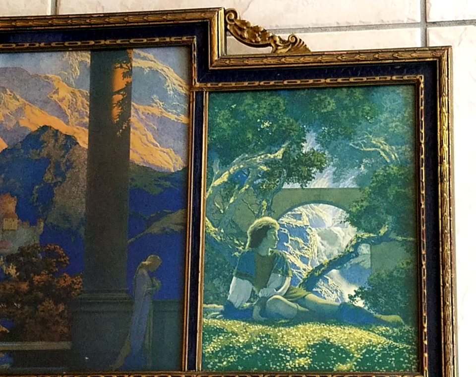 RARE MAXFIELD PARRISH'S KNAVE of HEARTS, ROMANCE, THE PAGE TRIPTYCH ...