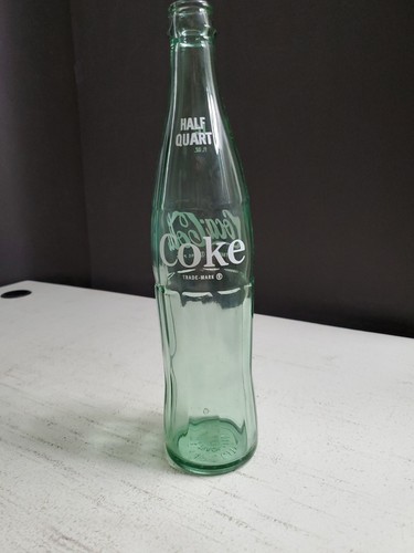 1965 Coca Cola Coke Half Quart Green Glass Soda Bottle Rapid City South ...
