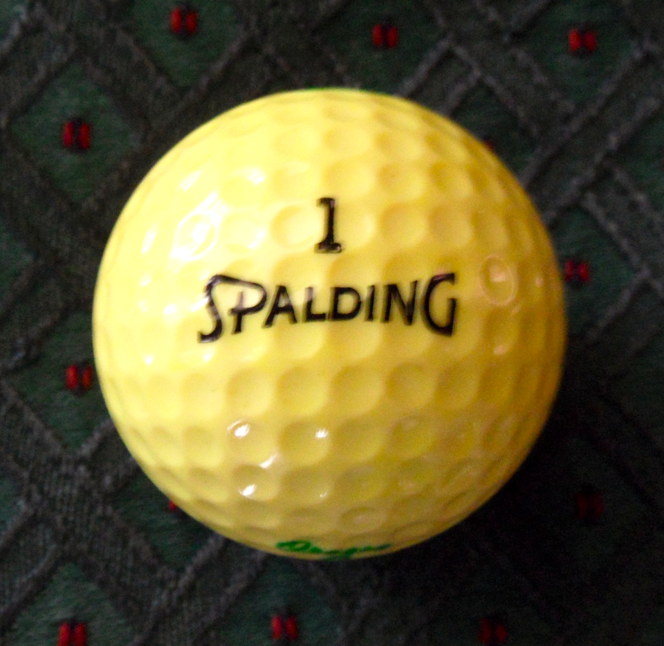 orig. 1970s Oregon Ducks **Spalding 1 Yellow Golf Ball** with DUCK ...