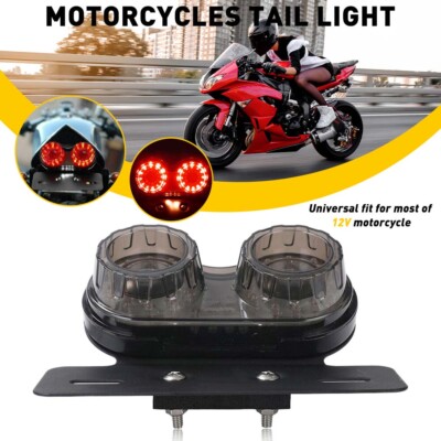 Motorcycle Motorbike Tail Light LED Brake Rear Lights Indicators Lamp ...