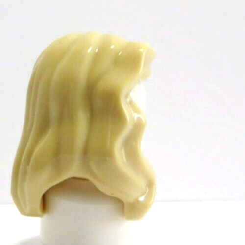 Lego Hair Wig For Female Girl Minifigure Long Wavy Light Tan Blonde ...