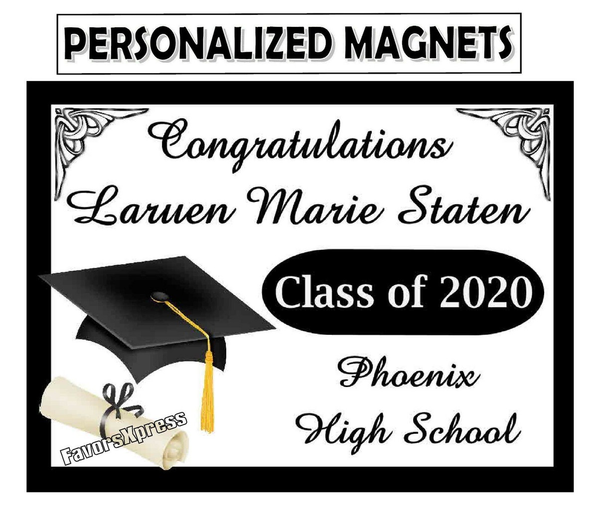 Magnetic Graduation Announcements