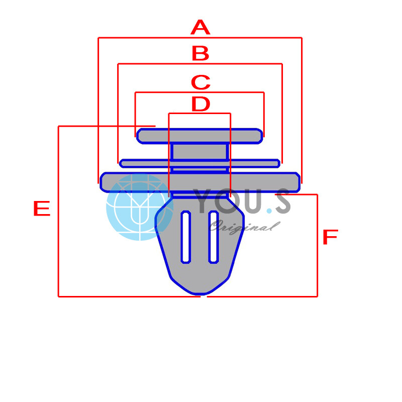 30 X You.S Original Door Panel Fastening Clips for Porsche 911/Boxster ...