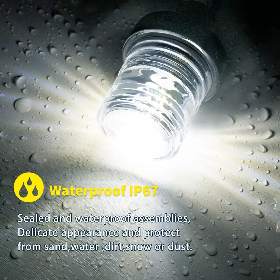 Boat Anchor Light White LED Stern Light for 12-24V Marine Use 3NM | eBay