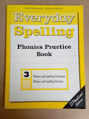 Everyday Spelling Phonics Practice Book (Trade Paperback) D'Nealian ...