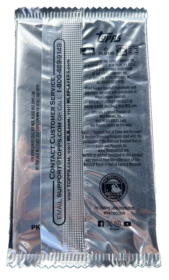 (1) TOPPS September 2024 HOBBY RIP NIGHT MLB Baseball Pack (4 Cards ...