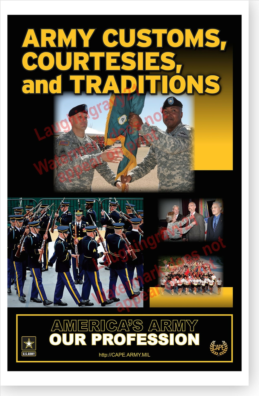 US Army Customs Courtesies And Traditions CAPE Poster | eBay