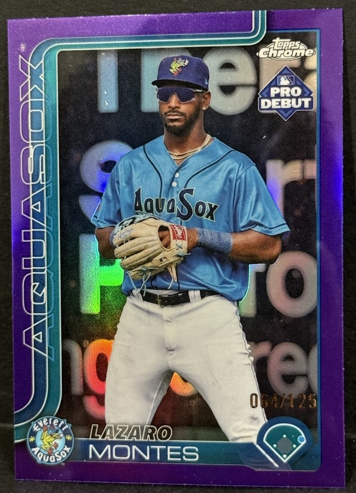 2025 Topps Chrome Pro Debut Baseball Everett Aquasox Lazaro Montes ...