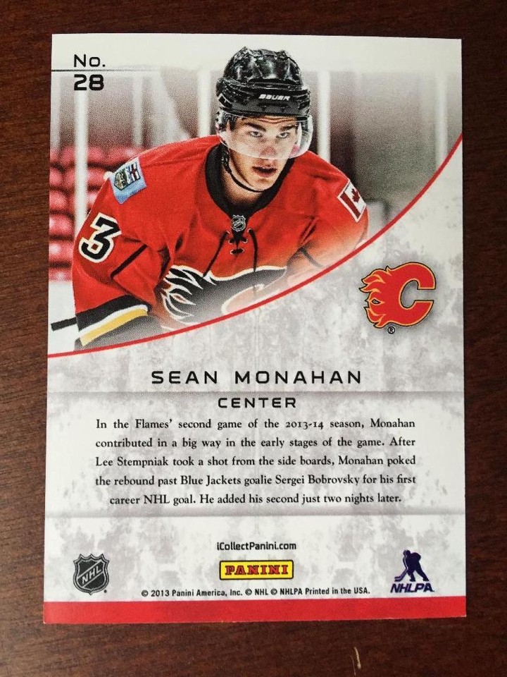 2013-14 Panini Toronto Fall Expo SEAN MONAHAN RC AUTOGRAPH AUTO ...