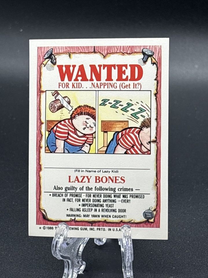 1986 Topps Garbage Pail Kid Shorned Sean R26781 | eBay