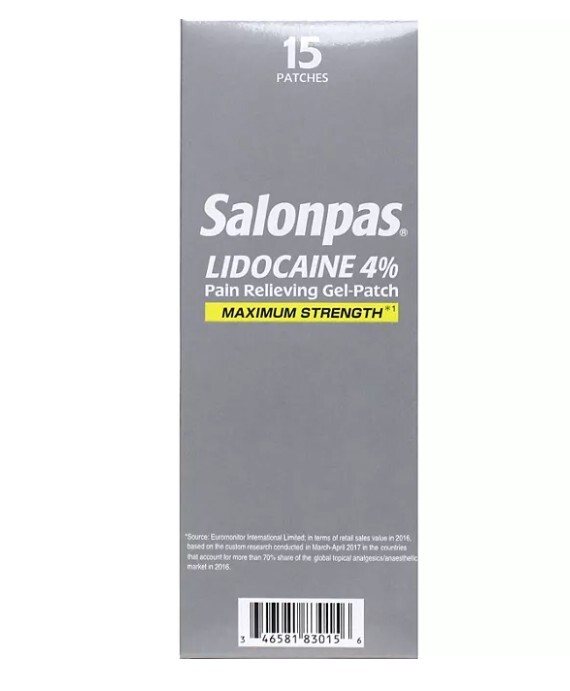 15 ct. Salonpas Lido Gel-Patch Pain Reliever MAX Strength | eBay