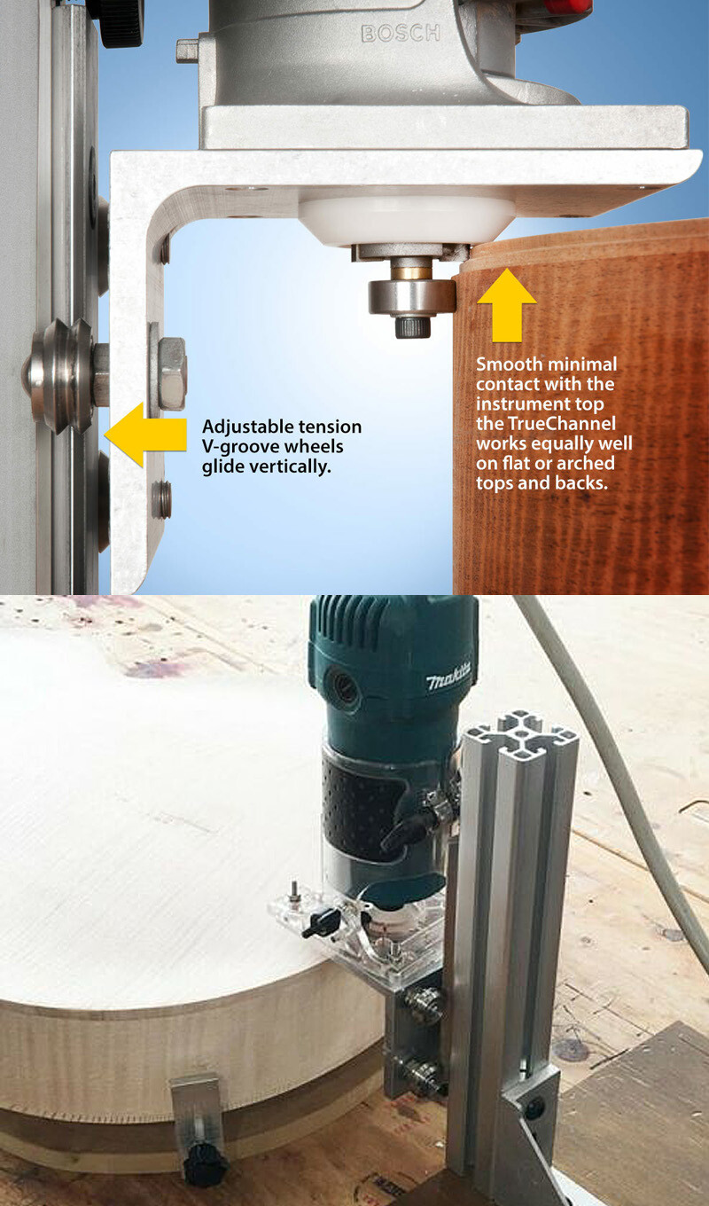 True Channel Binding Router Jig with Guitar Body Cradle | eBay