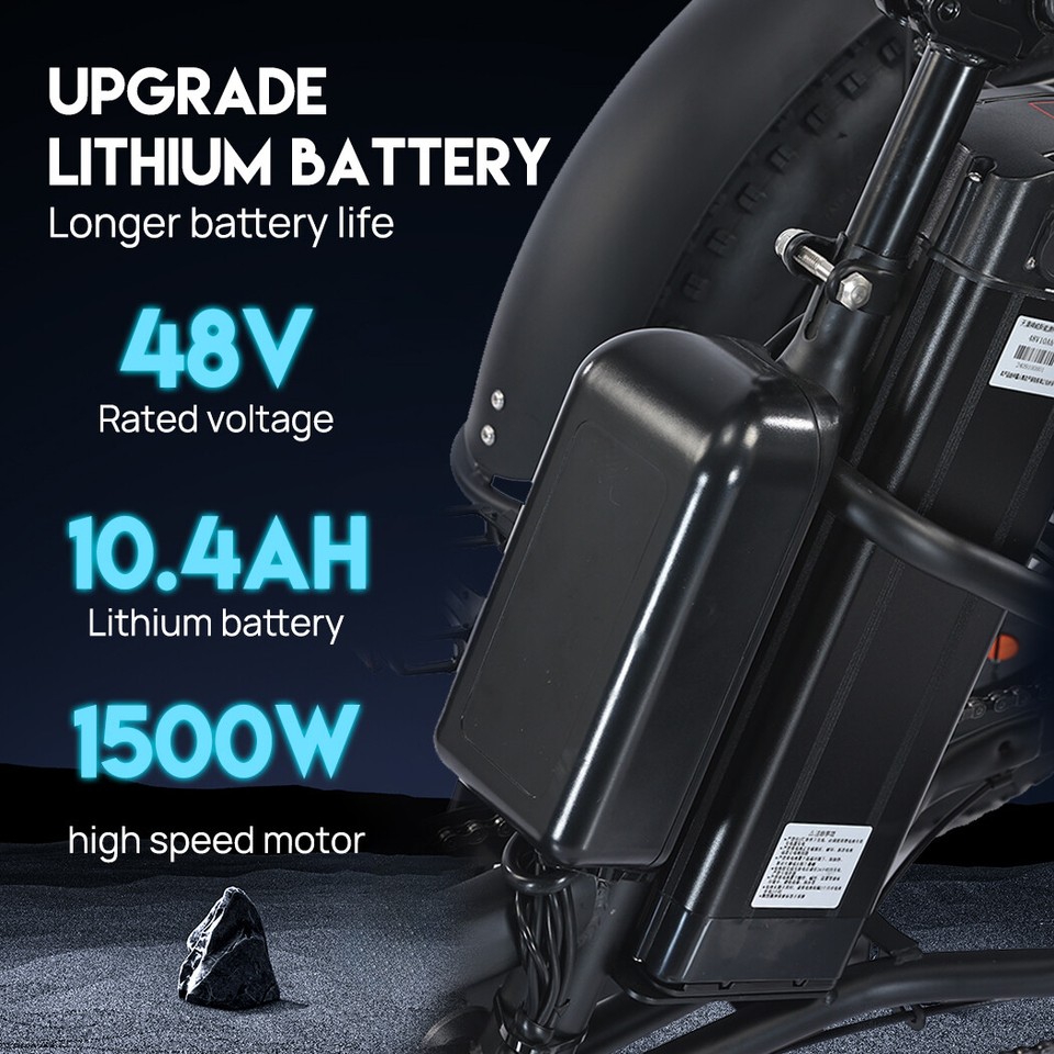 Electric Trike Tricycle 3 Wheeler Cycle 48V 1500W 10.4AH Scooter Bike E ...