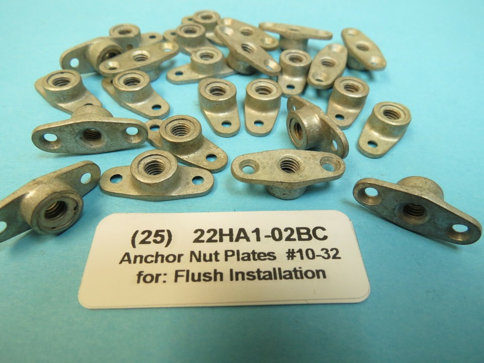 (25) 10-32 Anchor Nut Plates Dimpled Rivet Holes Flush Installation ...