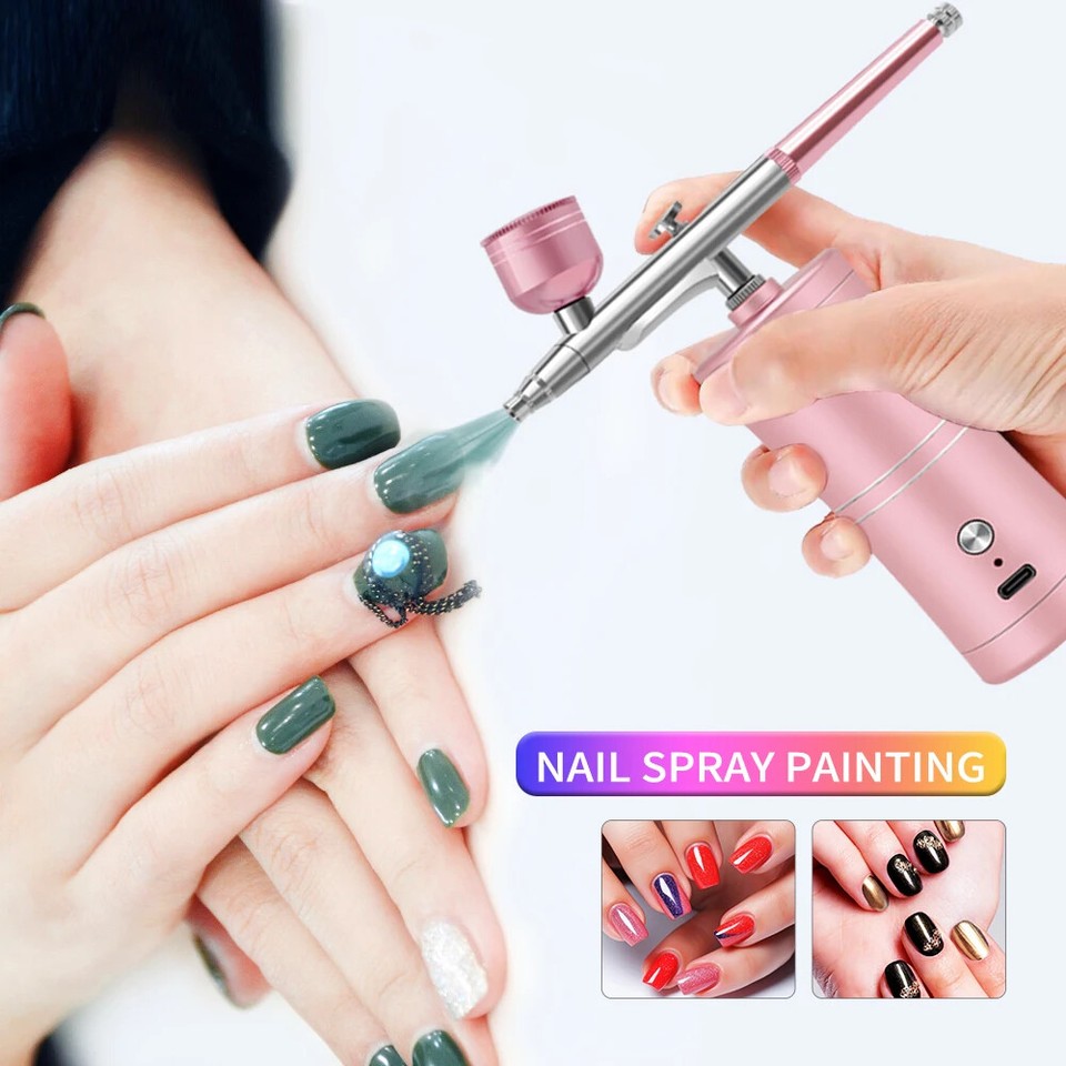 Cordless Airbrush Set Spray Pump Gen Pen Air Compressor Kit Portable ...