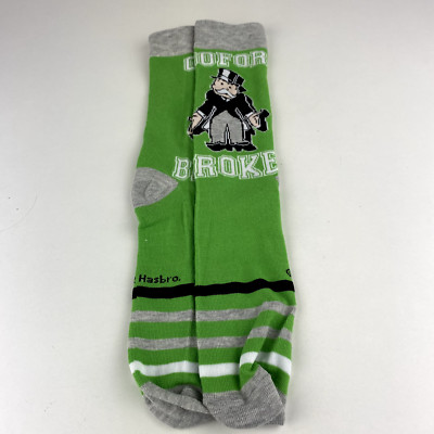 Monopoly Hasbro Gaming Socks for Game Night fits Size 8-12 Father's Day ...