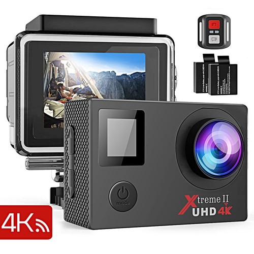 CAMPARK Action Camera 4K Ultra HD 30FPS WiFi 4X Zoom Webcam Underwater ...