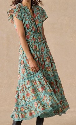 NEW Sundance Catalog Women’s Turquoise Green HIGH VINES Floral Maxi ...