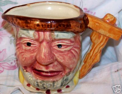 Vintage Character Face Toby Mug Japan Pottery Creamer Man Old Salt ...