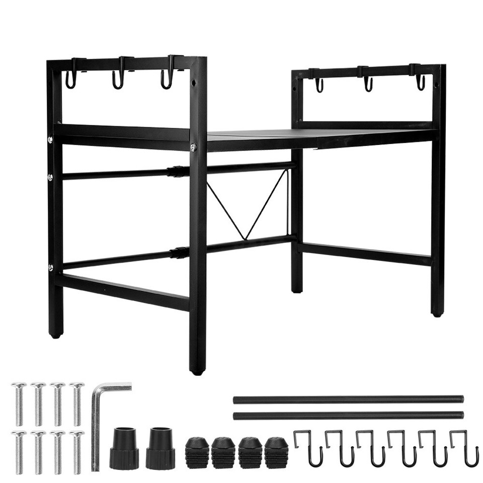 2 Tier Microwave Oven Stand Rack Shelf Condiment Kitchen Holder Cabinet ...