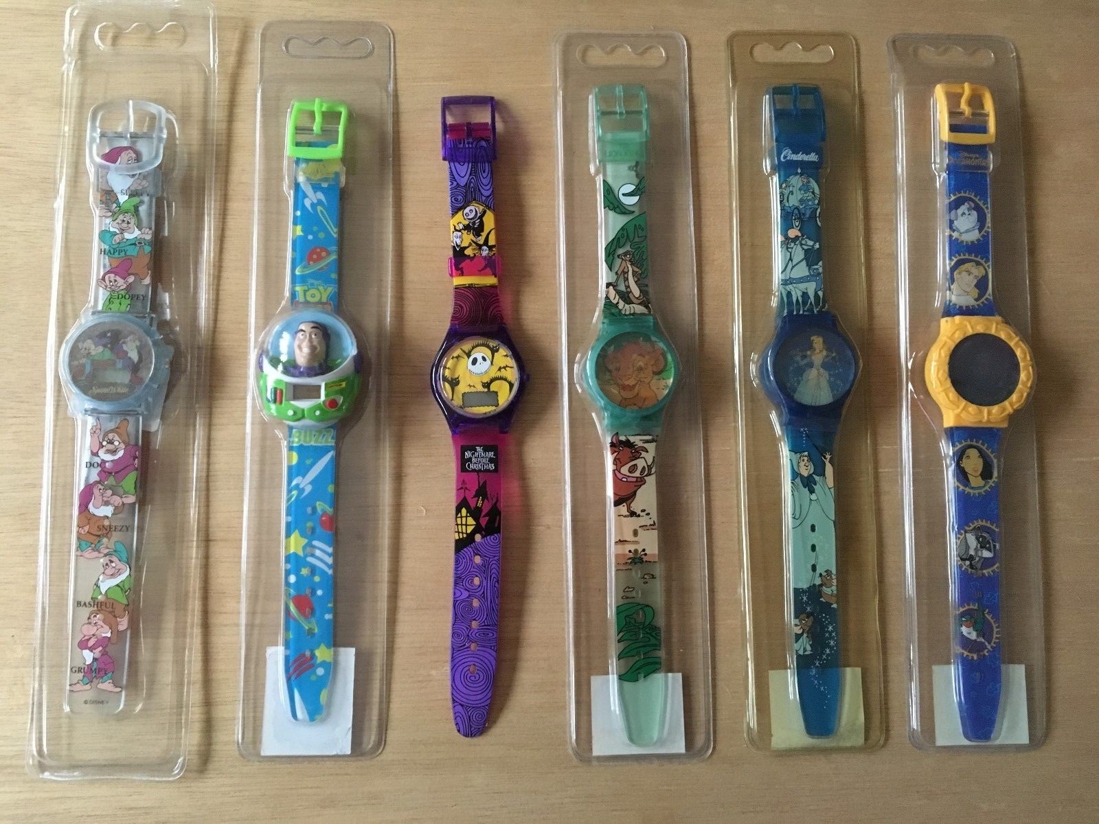 Disney Store Lot of 6 Digital Watches New - Buzz Simba Jack Skellington ...