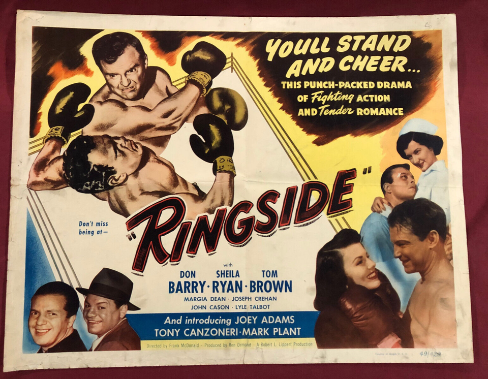 RINGSIDE HALF SHEET MOVIE POSTER 1949 DON BARRY TOM BROWN | eBay