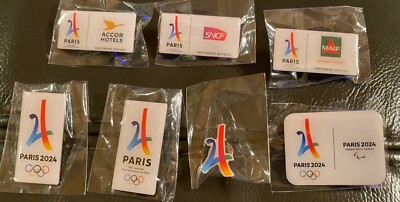 PARIS 2024 OLYMPIC PINS - 7 OLYMPIC PINS | eBay