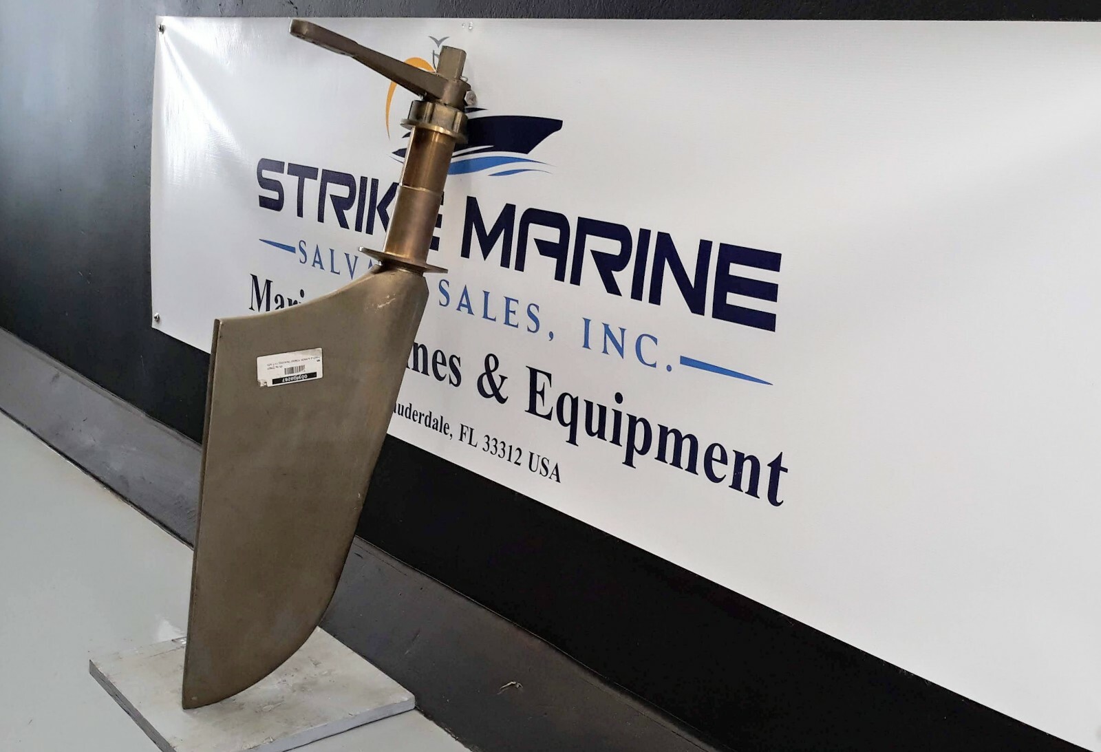 Bronze Marine Rudder W/ Built in Rudder Log, Shaft OD: 54MM, Overall L ...