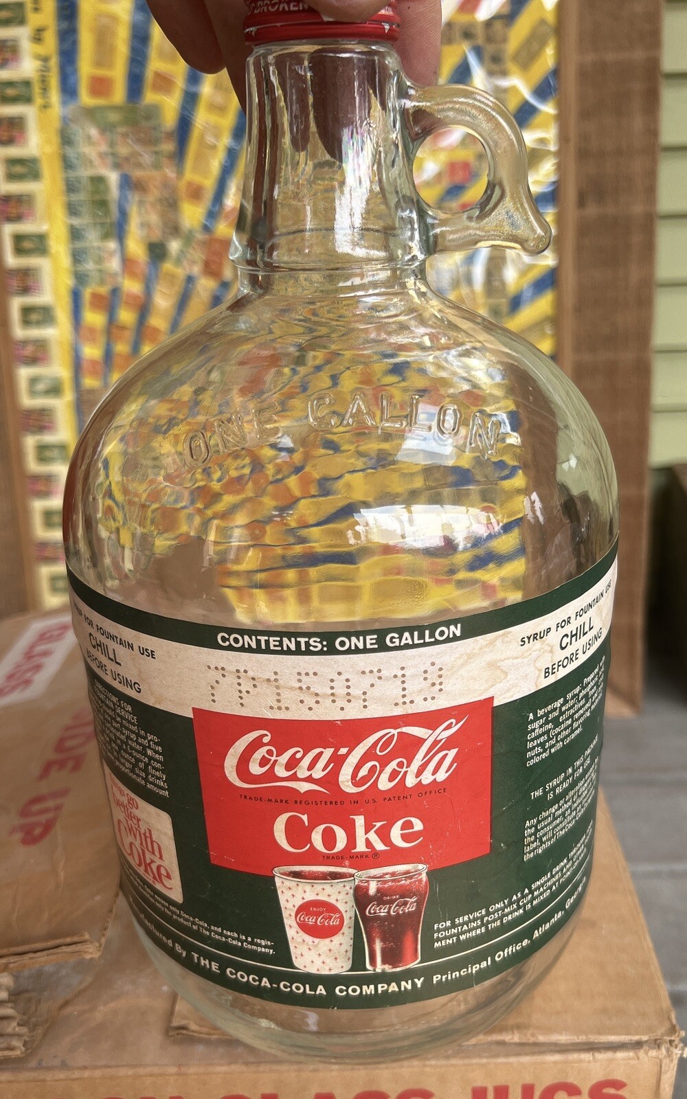 VTG 1960's 1 Gallon Coca-Cola Coke Syrup Glass Jug Bottle W/Cap ...