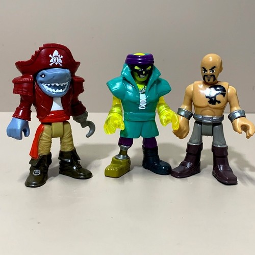 3pcs Fisher Price Imaginext Pirate Shark Captain & Pirate Ghost Davey ...