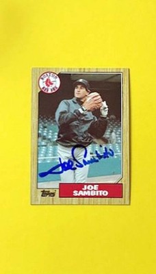 Joe Sambito Autographed 1987 Topps Baseball Card Boston Red Sox | eBay