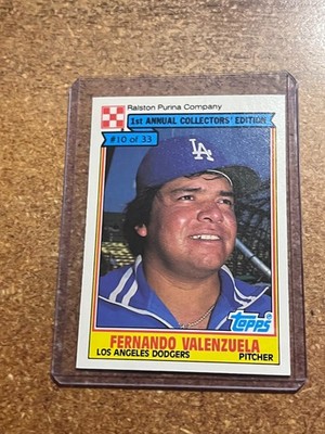 1984 Topps Baseball Ralston Purina # 10 Fernando Valenzuela | eBay