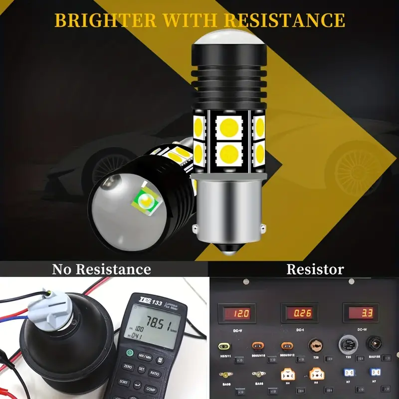 1157 White LED Brake Light Bulbs - Bright White, Durable & Long-Lasting ...