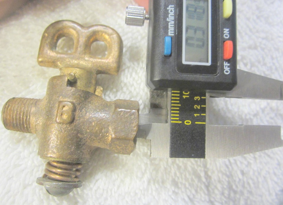 1 Valve Brass Petcock Fuel Delivery male female Standard Pattern VTG ...