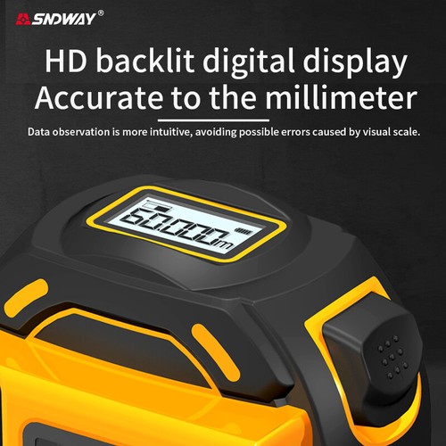 Laser Distance Measuring Tape Digital Tape Measure 2-in-1 Laser ...