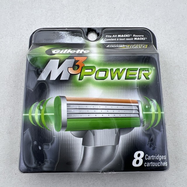 8 Gillette M3 Power Razors Blades Cartridges Refills Authentic Ships ...