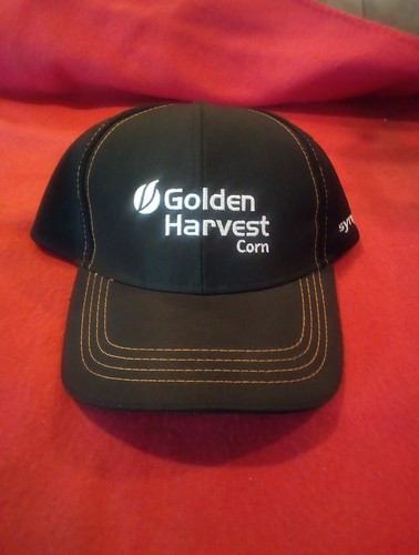 Golden Harvest Corn Farmer Seeds Hat Ball Cap Ag Syngenta Black & White ...