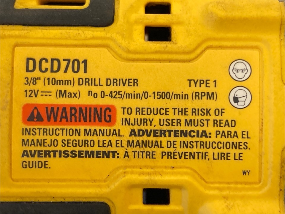 DeWalt DCD710 12V Max 3/8" Cordless Drill/Driver Tool Only No Battery ...