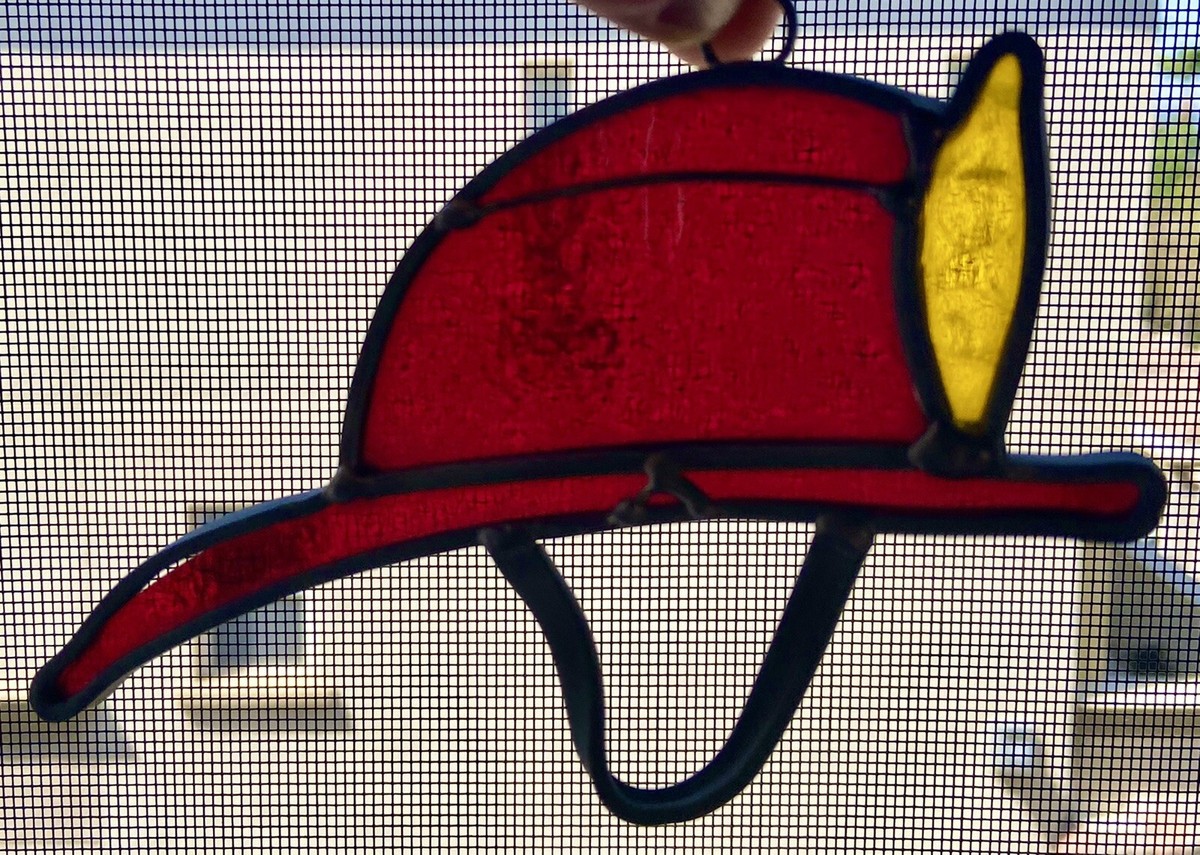 Firefighter Stained Glass Amazon.com: 365CUSGIFTS Firefighter Stained