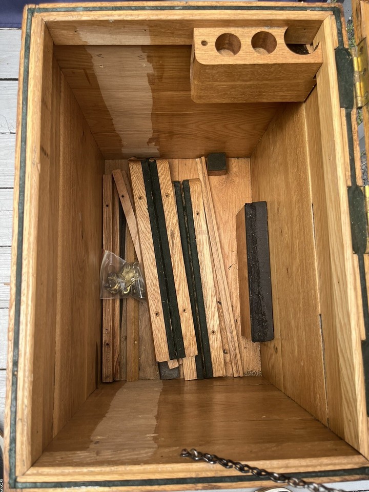 RARE & LARGE Stanley Antique Vintage Wooden Tool Chest Box Trunk ...