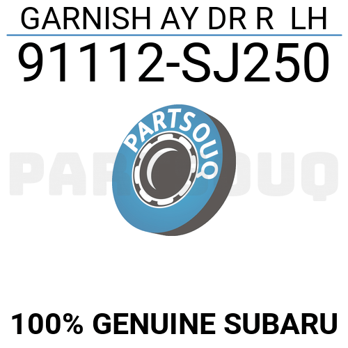 91112SJ250 Genuine Subaru GARNISH AY DR R LH 91112-SJ250 | eBay