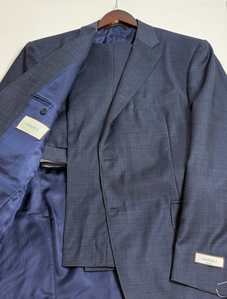 CANALI New Label Blue Two Button Suit Size 44 R RETAIL $2,150 #246 | eBay