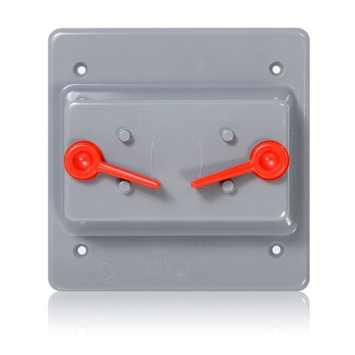 Weatherproof Switch Cover, 2-Gang, Vertical or Horizontal Mount ...