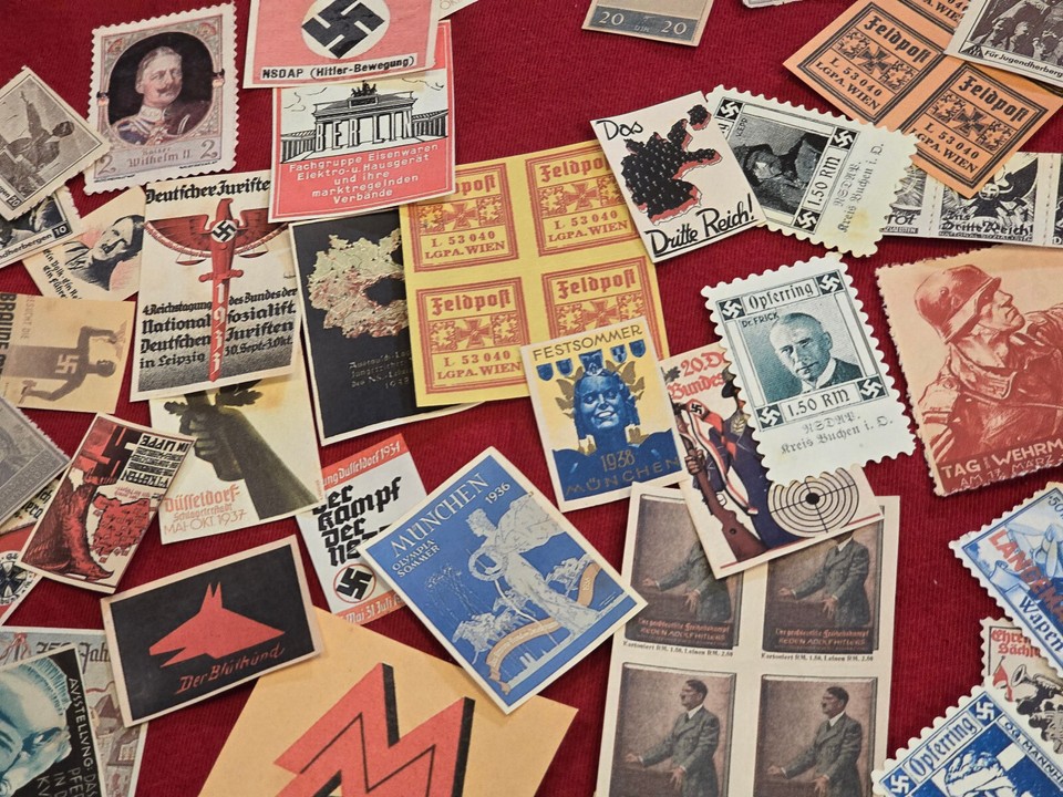 25 RANDOM PC Nazi German Third Reich Propaganda Labels stamps vignettes ...