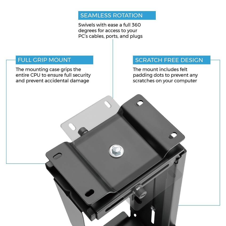 Adjustable Under Desk Pc Mount And Cpu Holder Wall Mount Pc Mount Under ...