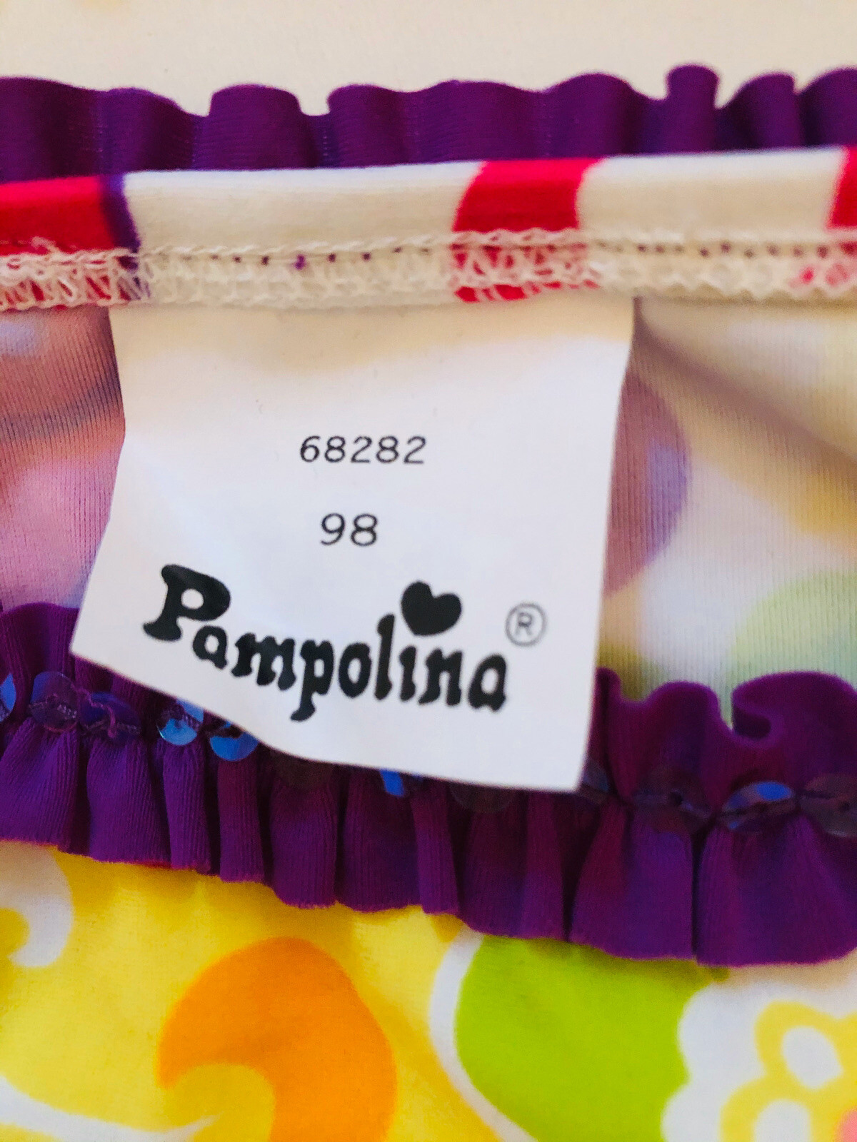 Pampolina girl Mädchen Badeanzug Bikini Top Blumen 98 cm 3 Neu rosa ...