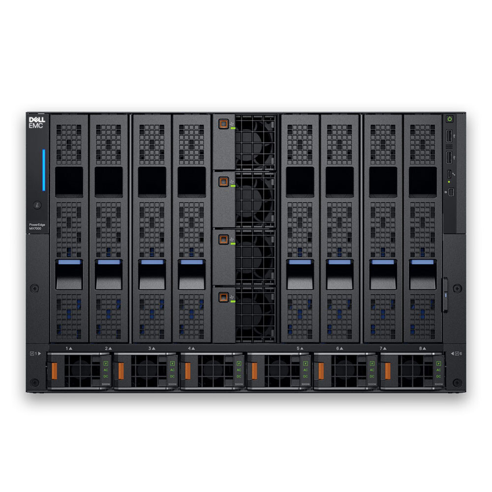 Dell PowerEdge MX7000 CTO Blade 8 slot 7U Chassis 6x 3000W 2x MX9002m ...