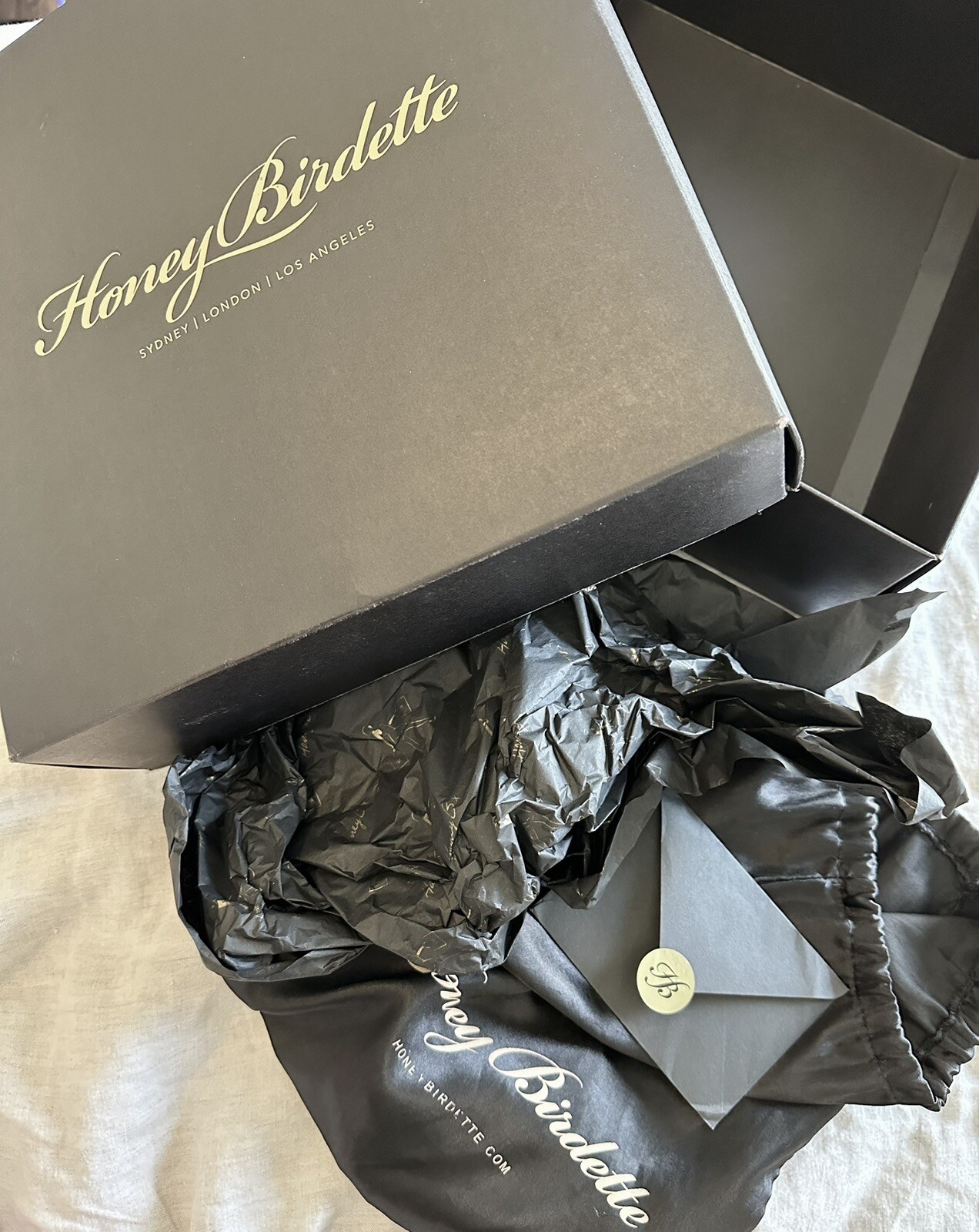 Honey Birdette Carter Bra And Harness Rose Gold 34D - Gem